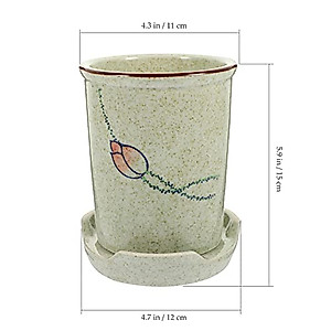 Hemoton Drainable Flatware Holder Household Cutlery Holder Desktop Spoon Holder Ceramic Utensil Holder