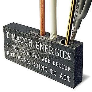vizuzi Inspirational Desk Decor for Women, Funny Pen Holder for Desk Office Pen Holder for Desk for Women, Inspirational Pen Holder Organizer for Home Office Desk Accessories peh5
