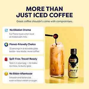 Javy Coffee 30X Cold Brew Coffee Concentrate, Perfect for Instant Iced Coffee, Cold Brewed Coffee and Hot Coffee