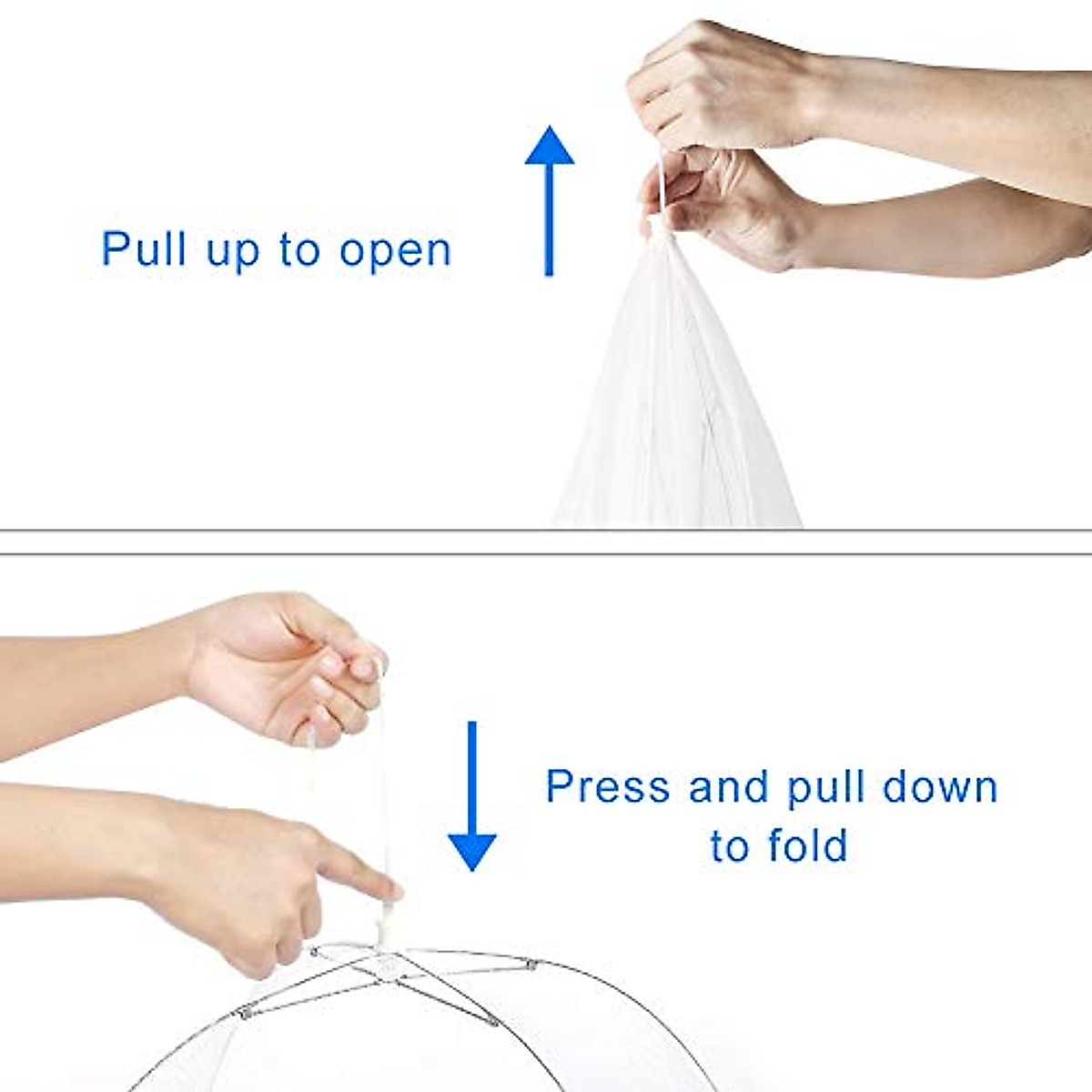 Mesh Food Covers Outdoor Masonda Pop-Up Food Tents(6 Pack) for Picnics/Grill/Party Outside Food Umbrella 100% Protection from Flies Reusable and Collapsible Net Cover 17×17 Inch