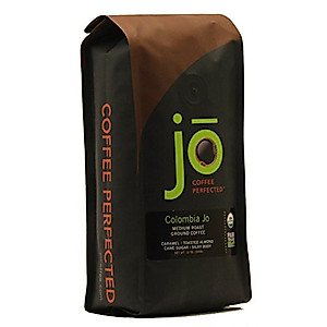 COLOMBIA JO: 12 oz, Organic Ground Colombian Coffee, Medium Roast, Fair Trade Certified, USDA Certified Organic, 100% Arabica Coffee, NON-GMO, Gluten Free, Gourmet Coffee from Jo Coffee