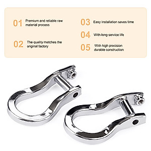 JDMON Compatible with Front Bumper Tow Hook Chevy Silverado 1500 Chevy Silverado 1500 2019 2020 2021 2022 Replaces 84195899 2Pcs (Silver)