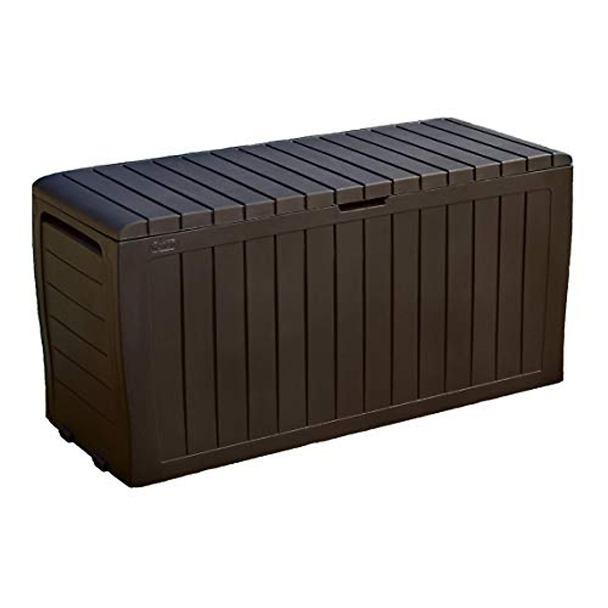 Keter Marvel Plus 71 Gallon Resin Outdoor Box for Patio Furniture Cushion Storage, Brown