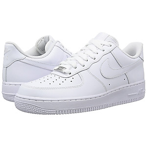 Nike Air Force 1 '07 Low Mens Basketball Shoes (Men's 10.5 Medium, White/White)