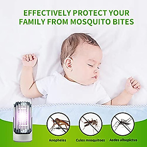 Bug Zapper Indoor Mosquito Plug in Zapper，2 Packs Indoor Fly Trap Mosquito Zapper with Blue Lights for Living Room,Kitchen, Baby Room,Office