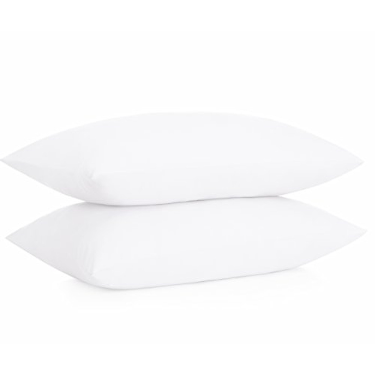 DreamHome Set of 2 Wrinkle Resistant Ultra Soft Pillowcases with Envelope Closure (Standard, White)