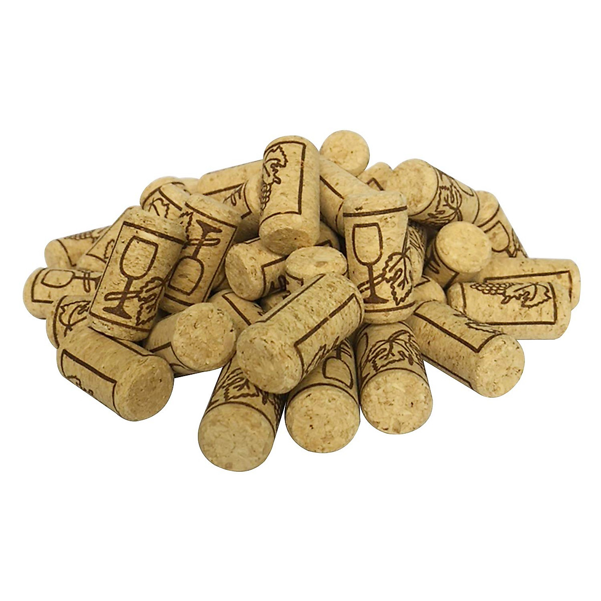 FOSUTOU #8 natural wine corks (SIZE 7/8" x 1 3/4") bag of 50 best for homemade wine and DIY arts.