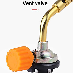 DONGLIANG High Temperature Portable Flamethrower Burner Welding Torch Butane Gas Blow Welding Torch Hand Ignition Camping Welding BBQ Tool Portable Cutting Torch Set Welder Tools