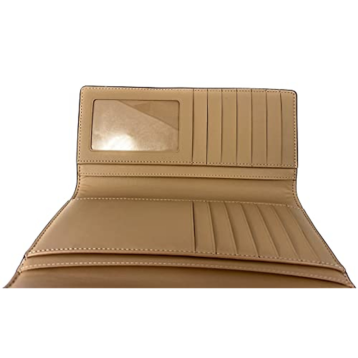 Coach Signature Slim Trifold Wallet (Light Khaki/Chalk)