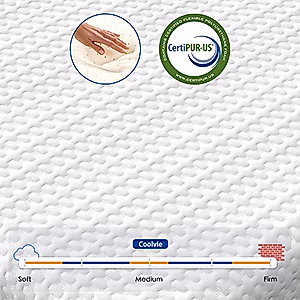 Coolvie Twin Size Mattress, 10 Inch Cooling Gel Memory Foam Mattress, Pocket Innerspring Hybrid Mattress for Motion Isolation & Pressure Relidf, Mattress in a Box, 100 Night Trial