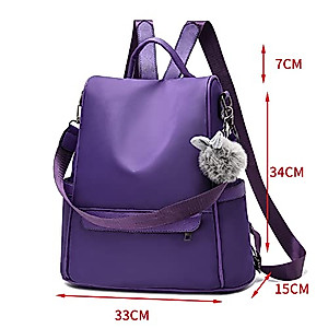 YOUNNE Women Fashion Backpack Purse Anti Theft Waterproof Designer Travel Bag Lightweight Casual Shoulder Bag Satchel Bag(Purple)
