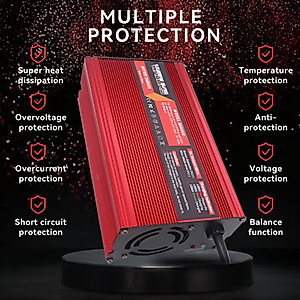 36V 15A Golf Cart Battery Charger with Crows Foot Plug for EZGO Club Car Yamaha