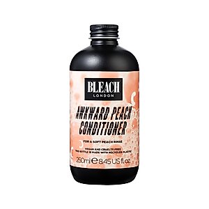BLEACH LONDON Awkward Peach Conditioner - Soft Pastel Peach Rinse, Color Toning and Preserving, Vegan, Cruelty Free, Daily Hair Nourishment, Color Depositing Formula, 8.45 fl oz