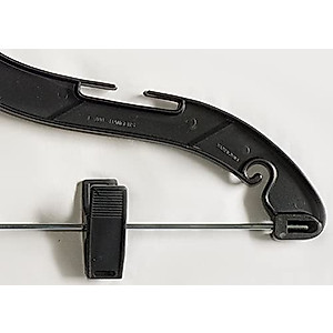 NAHANCO 2500PCBHHU Plastic Suit Hangers, Heavy Weight, Black Hook with Plastic Clips, Home Use, 17", Black (Pack of 25)
