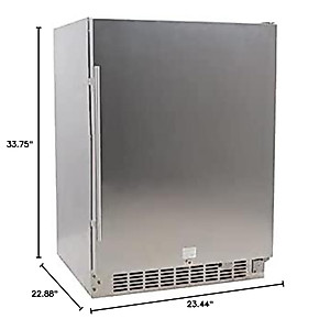 EdgeStar CBR1501SSOD 24 Inch Wide 142 Can Built-In Outdoor Beverage Cooler