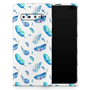 DesignSkinz Hipster Feather Pattern Protective Vinyl Decal Wrap Skin Cover Compatible with The Samsung Galaxy S20 (Screen Trim & Back Glass Skin)