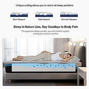 Avenco Full Mattress, 10 Inch Full Size Mattress in a Box, 2 Foam Layers Gel Memory Foam Mattress Full for Cooling, Support & Pressure Relief, 10 Years Support