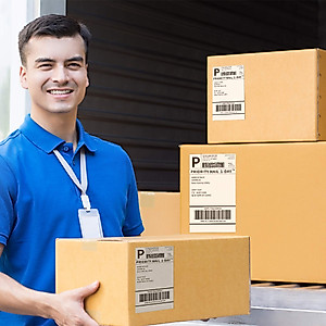 KKBESTPACK Fan Fold 4”x 6”Direct Thermal Shipping Labels (Pack of 500)