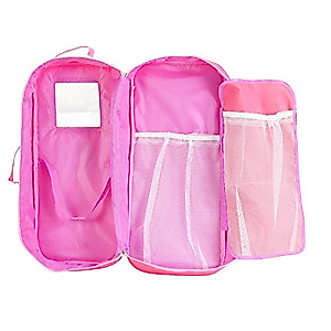 Party Zealot Doll Case for 18-inch Dolls Storage Travel Carrier Suitcase Great Fit for 18 inches Girls Doll Birthday