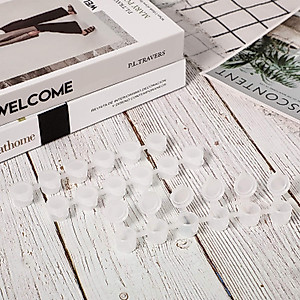 Outus 24 Strips 144 Pots Empty Paint Pots Strips Mini Acrylic Paint Storage Container with Lid Painting Arts Crafts Supplies for Classrooms Schools Paintings Art Festivals(3 ml/ 0.1 oz)