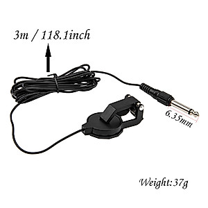 1Pcs Yootones Clip-on Pickup w/Audio Jack Compatible with Acoustic Guitar Violin Banjo Ukulele (Black)
