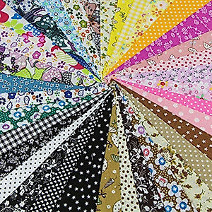 aufodara 35pcs Quilting Fabric Cotton Craft Fabric Bundle Squares Patchwork 10"x10" (25cm x 25cm) DIY Handmade Sewing Scrapbooking Quilting