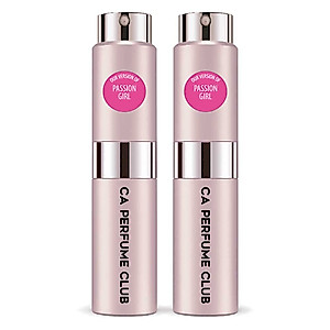 CA Perfume Impression of Christian D. Passion Girl For Women Replica Version Fragrance Dupes Concentrated Long Lasting Eau de Parfum Spray Refillable Atomizer Bottle 0.27 Fl Oz-X2