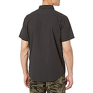 Billabong Men's Classic Sundays Woven Short Sleeve Shirt, Black Night, Large