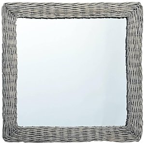 Mirror,Vintage Style Bathroom Mirror Decorative Mirror Cosmetic Mirror Suitable for bathrooms,The Bedroom,Living Room,Locker Room,Clothing Shop,Corridor 23.6"x23.6" Wicker