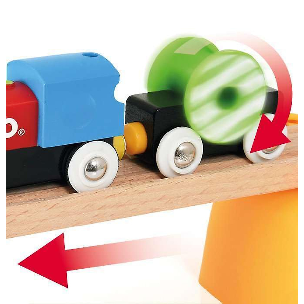 BRIO World 33710 - My First Railway Battery Operated Train Set | 25 Piece Wood Train Set for Toddlers | Inclusive of Accessories and Wooden Tracks | Certified by Forest Stewardship Council