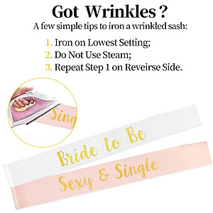 PHOGARY 18 Pack Bachelorette Sashes for Bridal Party - 1 White Bride to Be Sash with 17 Rose Gold Team Bride Sashes - Funny Sashes Set for Bachelorette Party Hen Party Bridal Shower Wedding Party