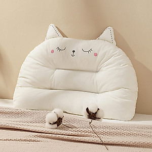 Choc chick Toddler Pillow,20X14inches Machine Washable Soft Hypoallergenic Kids Pillows,Child Cute Animal Perfect Toddler Pillows for Sleeping 2 Year Old (Cat)