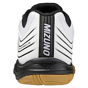 Mizuno Womens Cyclone Speed 3 Junior Shoe - White-Black, White/Black, 3 Big Kid US