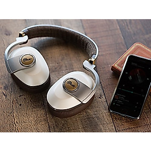 Blue Satellite Premium Wireless Noise-Cancelling Headphones with Audiophile Amp (White)