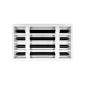 BUILDMART - 14x8 Modern AC Vent Cover - Decorative White Air Vent - Standard Linear Slot Diffuser - Register Grille for Ceiling, Walls & Floors - Texas Buildmart