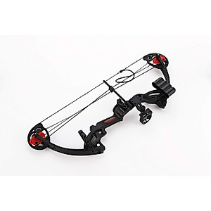 PANDARUS Compound Bow Archery for Youth and Beginner, Right Handed,19”-28” Draw Length,15-29 Lbs Draw Weight, 260 fps (Black Right Handed)