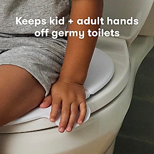 Frida Baby Fold-and-Go Potty Seat for Toilet | Foldable Travel Potty Seat for Toddler, Fits Round & Oval Toilets, Non-Slip Base, Handles, Includes Free Travel Bag