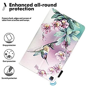 Birdtab for Samsung Galaxy Tab A7 10.4 Case 2020 Multi-Angle Smart Stand Shell Cover Case for Samsung Galaxy Tab A7 10.4 inch Tablet SM-T500/T505/T507 Case,Beautiful Hummingbird