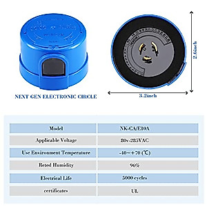 6 Pcs Photocell Twist Lock Photocell Sensor Auto on off Photocell Switch Dusk to Dawn Light Control Light Sensor for Outdoor Lights 120v~277v, Blue