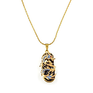 32GB USB Flash Drive Lovely Golden Dragon Thumb Drive with Crystal Pendant with Necklace USB 2.0 Memory Stick Pendrive by FEBNISCTE