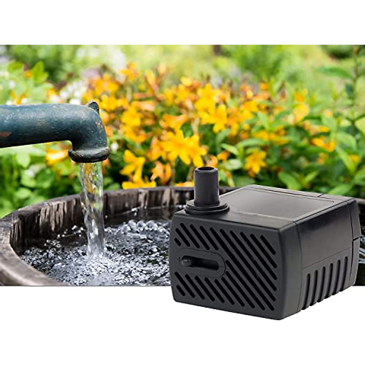 Little Giant PES-40-PW 115-Volt, 45 GPH Magnetic Drive Fountain Pump with 6-Ft. Cord, Black, 566713
