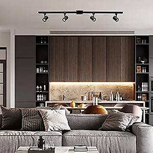 Globe Electric 59738 Tribeca 4-Light 56" Track Lighting Kit, Matte Black