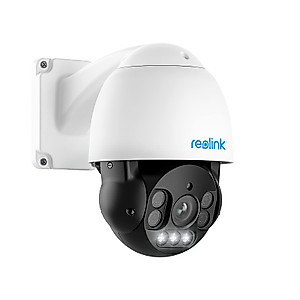 Reolink PoE Floodlight PTZ Camera System, 1x 4K Outdoor PTZ RLC-823A with 5X Optical Zoom & Auto Tracking, 1x 4K Trackmix PoE with Auto-Zoomed Tracking,1x Floodlight PoE, Bundle 1x RLN8-410