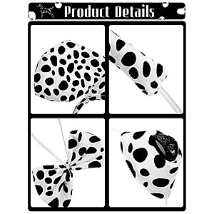 12 Pcs Puppy Dog Costume Set Dog Fancy Dress Costume Includes Dog Ears Headband Bowtie Dog Fake Nose Dog Tail Animal Costume Accessories for Women Adult Kids Halloween Party Cosplay Decorations