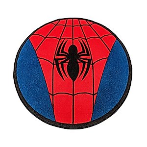 Marvel Spider-Man Chest Logo 52-Inch Round Printed Area Rug | Indoor Floor Mat, Accent Rugs For Living Room and Bedroom, Home Decor For Kids Playroom | Comic Book Gifts And Collectibles
