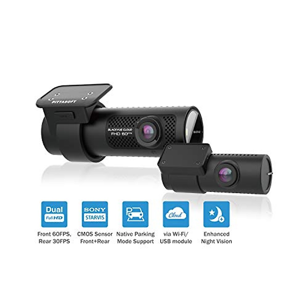 BlackVue DR750X-2CH with 32GB microSD Card | Full HD Cloud Dashcam | Built-in Wi-Fi, GPS, Parking Mode Voltage Monitor | LTE via Optional CM100 LTE Module