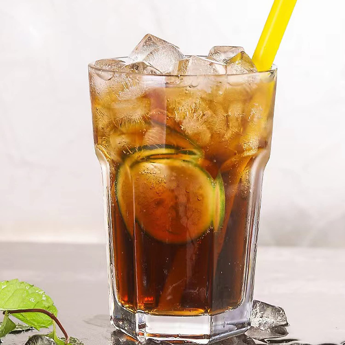 QAPPDA Clear Drinking Glasses Set of 12,Thick and Sturdy Water Glass Beer Tumbler,14oz All-purpose Beverage Glasses for Juice,Kitchen,Party