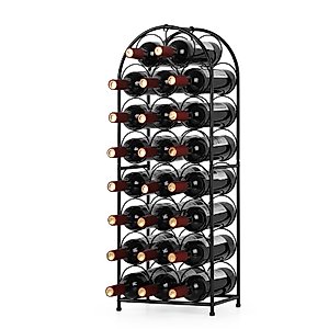 ETELI 23 Bottles Freestanding Floor Metal Wine Rack with Iron Handle Stylish and Functional Wine Rack Cabinet Keep Your Wine Bordeaux Style Wine Cellar Stand