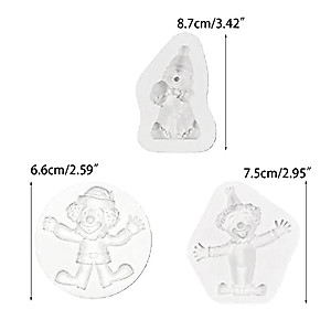 3D Halloween Clown Silicone Rubber Flexible Food Safe Mould Clay Resin Ceramics Candy Fondant Candy Chocolate Soap Mould Silicone Molds For Baking Epoxy Resin Baking Cakes Resin Crafts Resin Casting