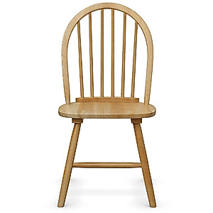 Giantex Wood Dining Chairs Set of 2, Windsor Chairs with Solid Wood Legs, High Spindle Back, H-Shaped Crossbars, Vintage Country Farmhouse Style Wooden Side Chairs